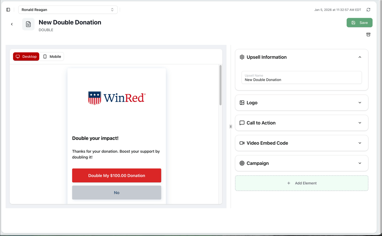 WinRed Launches Beta of New Page Builder & Portal