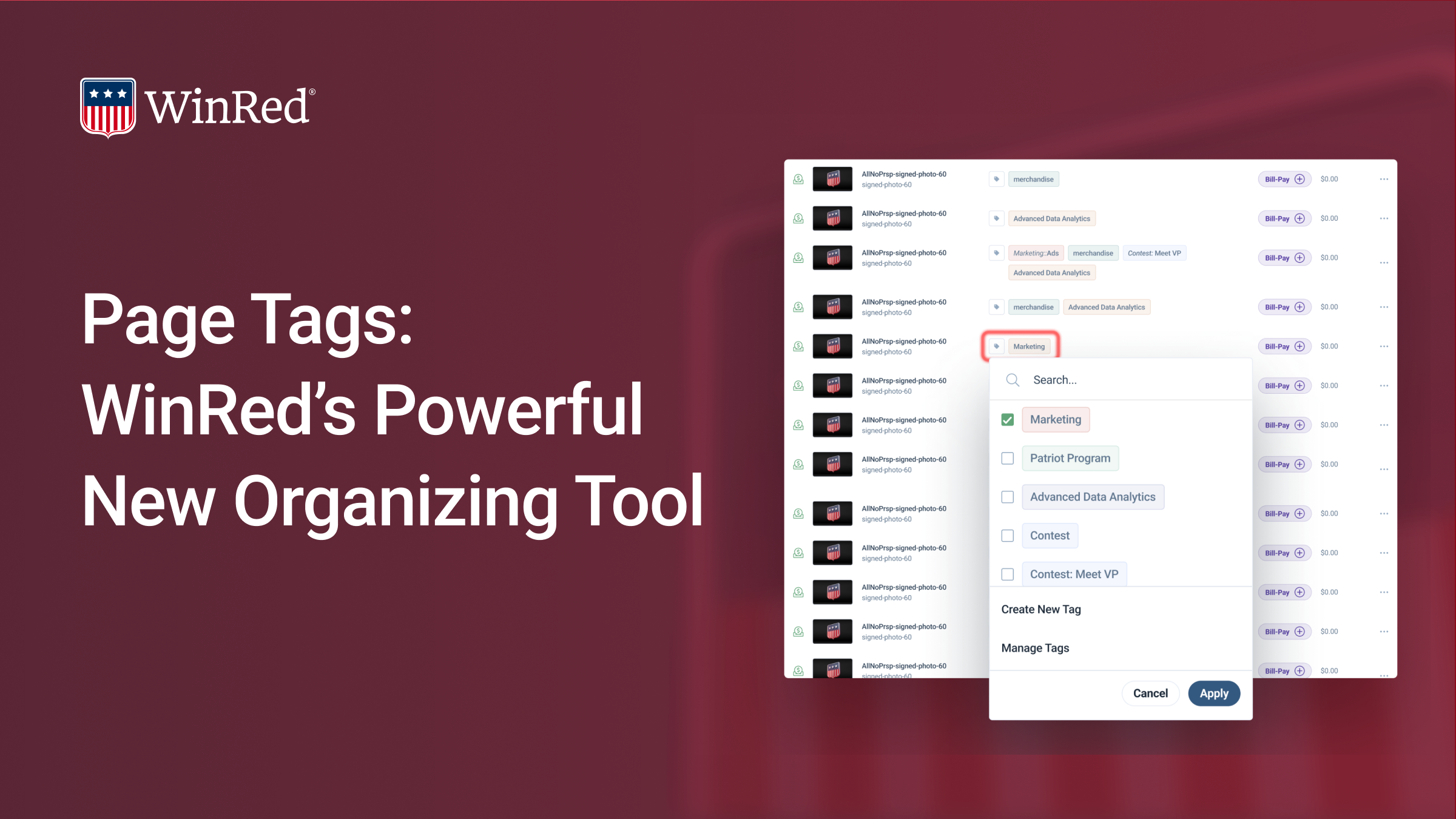 Page Tags: WinRed’s Powerful New Organizing Tool