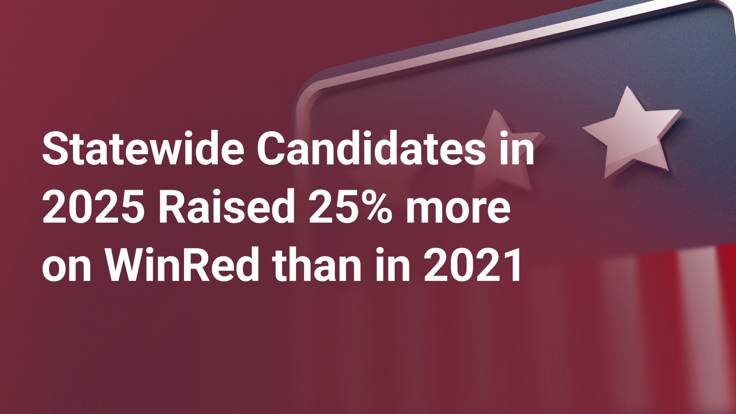 Statewide Candidates in 2025 Raised 25% More on WinRed than in 2021